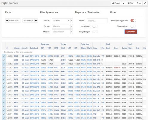 Modules & Mobile Apps » Skylegs Aviation Management Software