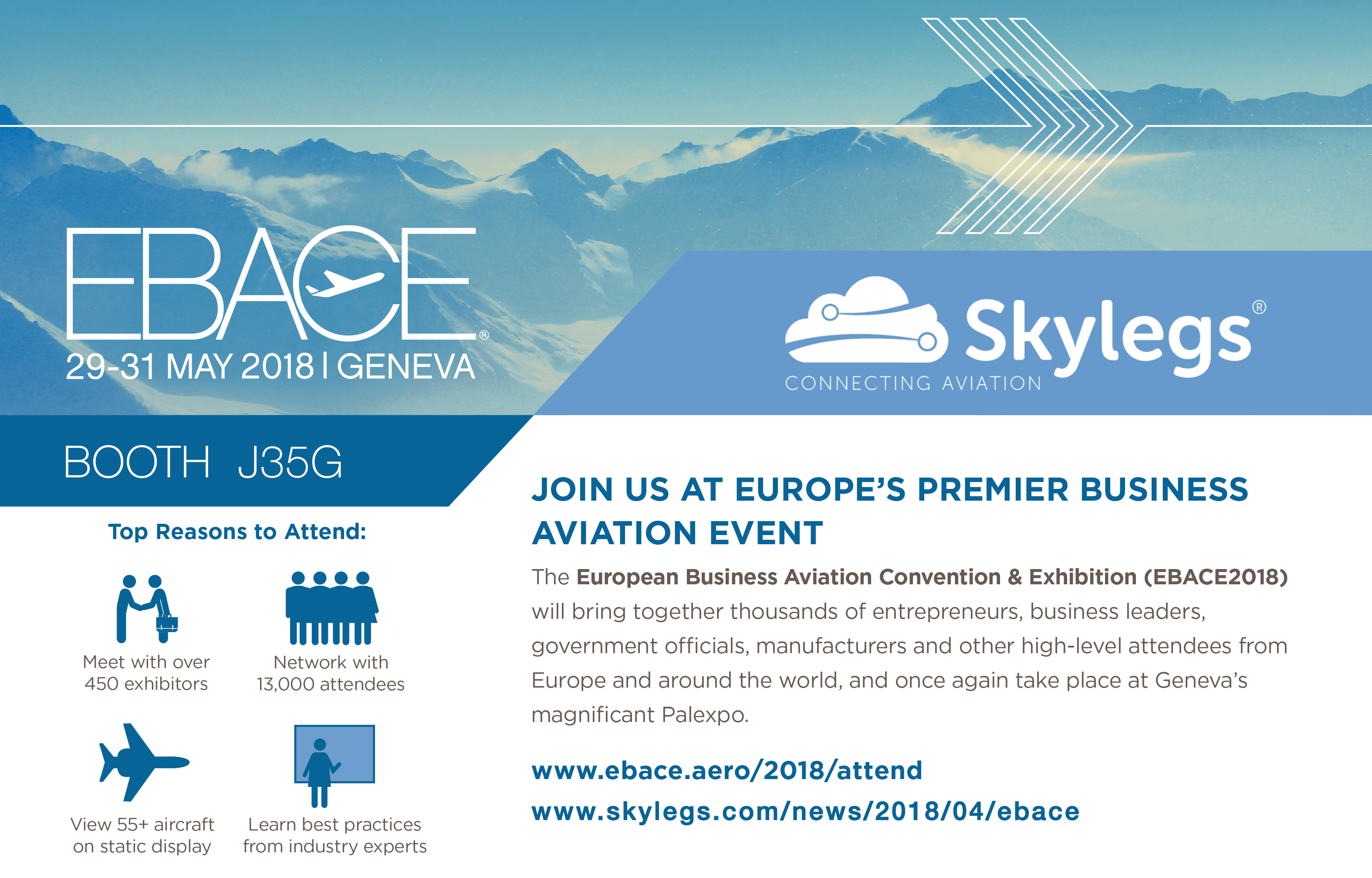 Visit Skylegs at EBACE 2018 | Skylegs