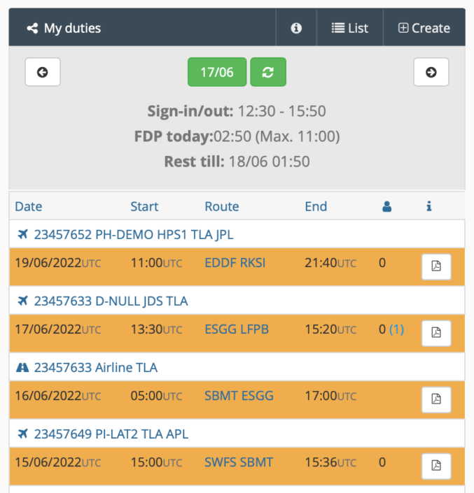Flight Time Limitations platform | Skylegs